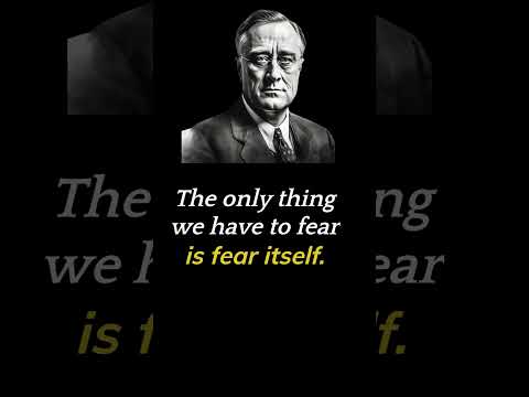 The Power of Overcoming Fear: Franklin D. Roosevelt's Inspiring Quote #shorts #quotes #fear