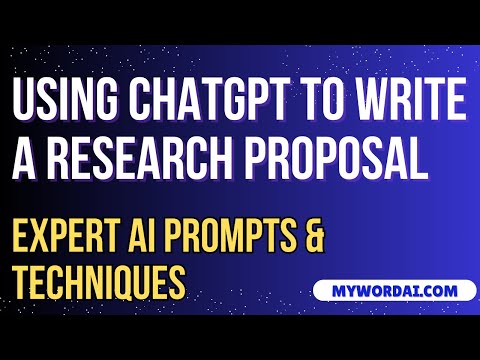 Using ChatGPT to Write a Research Proposal | ChatGPT prompt for research paper