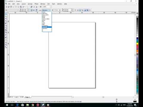 How to set paper size A4 in Corel Draw