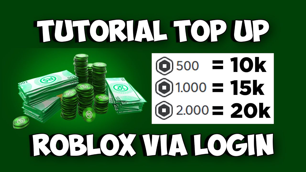 TUTORIAL TOP UP ROBLOX VIA LOGIN / TUTORIAL BACKUP KODE ROBLOX / TUTORIAL ROBUX VIA LOGIN #roblox