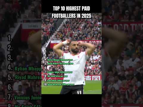 10 highest paid football players in 2025! #football #vincius #ronaldo #money #haaland #messi