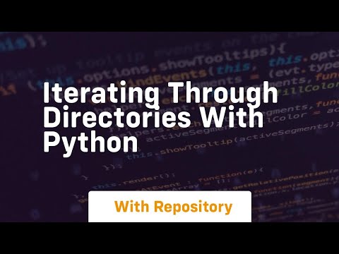 iterating through directories with python
