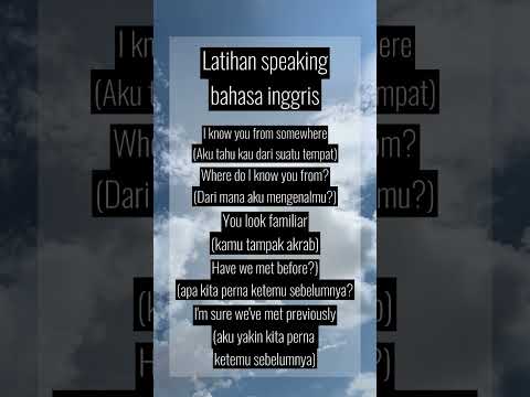 latihan speaking bahasa inggris #learnenglish #kalimatbahasainggris