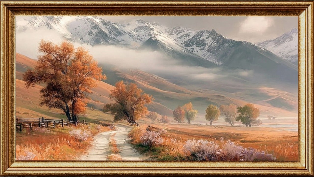 Autumn path | Classic Oil Painting Display | Timeless Art for TV (3 Hours)