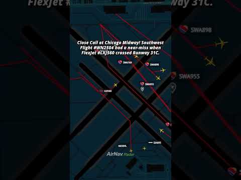 🔴 Close Call at Chicago Midway! Southwest Flight had a near-miss when FlexJet crossed Runway 31C