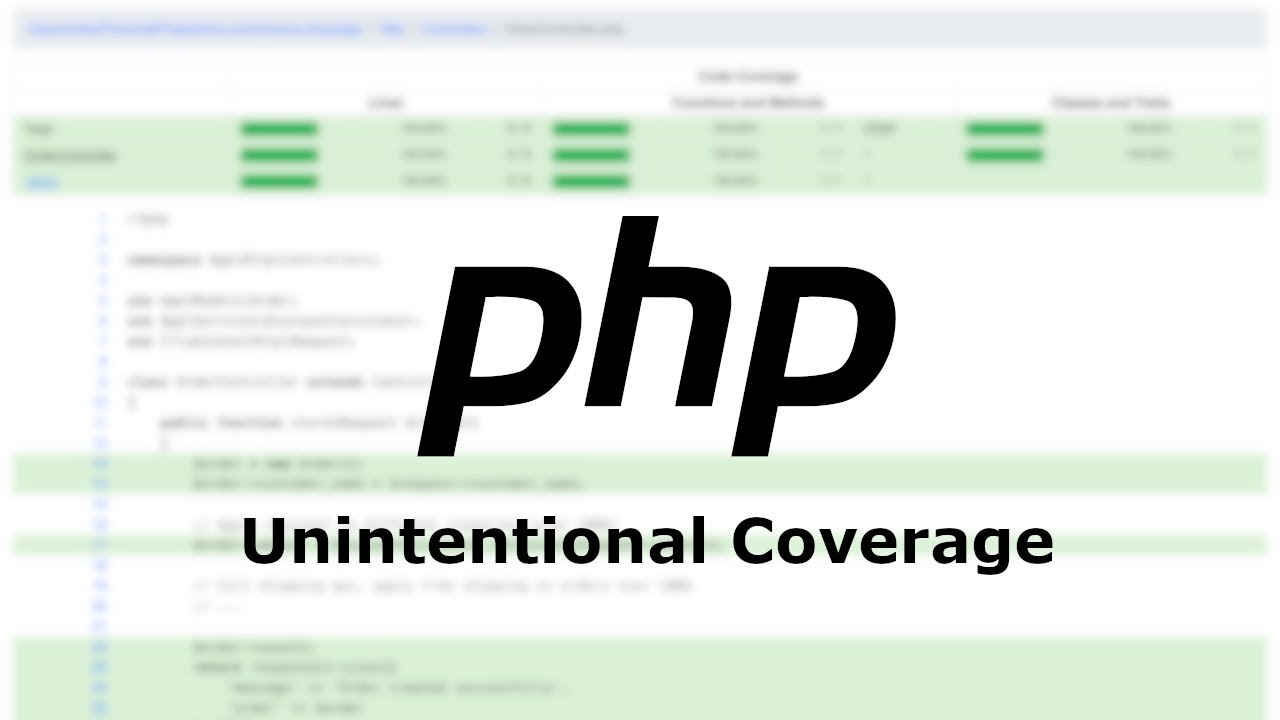 Unintentional Coverage in PHPUnit and How To Avoid it #php #laravel #testing