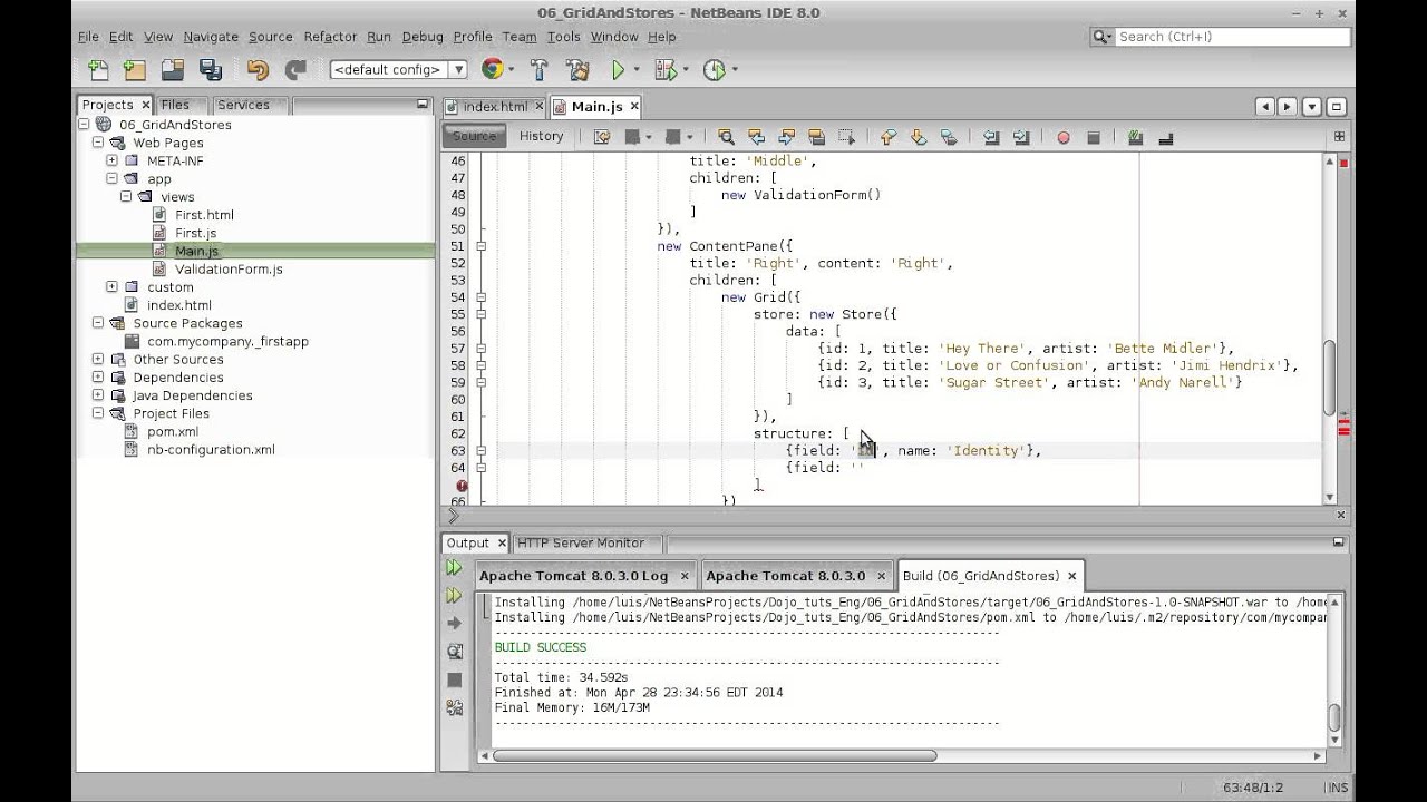 06 Grids and Stores - Dojo Toolkit Tutorial