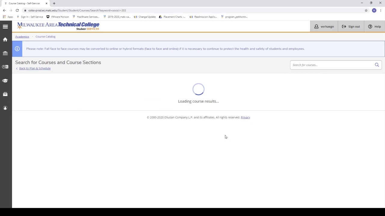 How to register for classes at MATC using Self Service Student Planning
