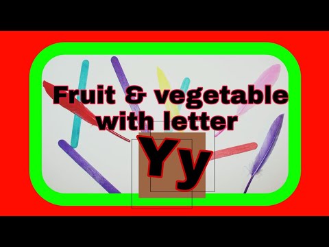 25)Fruit and vegetable with letter Y