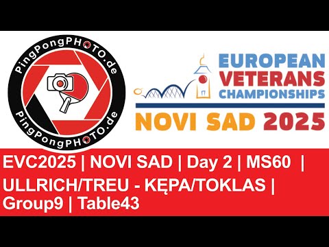 🔴 LIVE! | EVC2025 | NOVI SAD | Day 2 | MS60 | ULLRICH/TREU - KĘPA/TOKLAS | Group9 | Table43