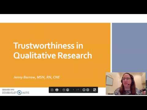 Trustworthiness in Qualitative Research