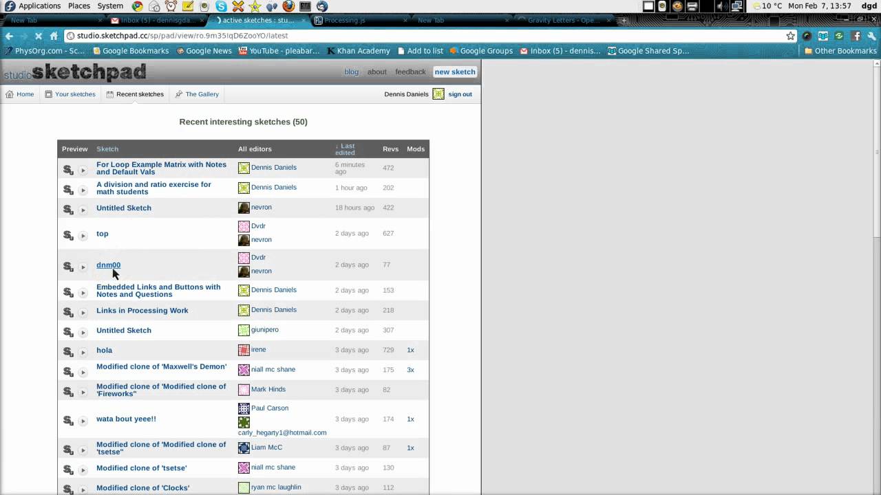 openprocessing and sketchpad good ideas in both