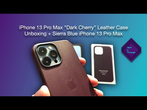 iPhone 13 Pro Max "Dark Cherry" Leather Case Unboxing + Sierra Blue iPhone 13 Pro Max
