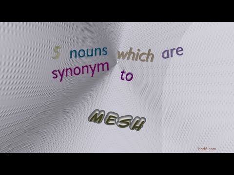mesh - 7 nouns with the meaning of mesh (sentence examples)