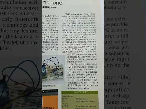 TEMPERATURE MONITORING On Smartphone #technology #arduino #youtubeshorts