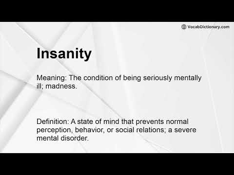 Insanity Meaning