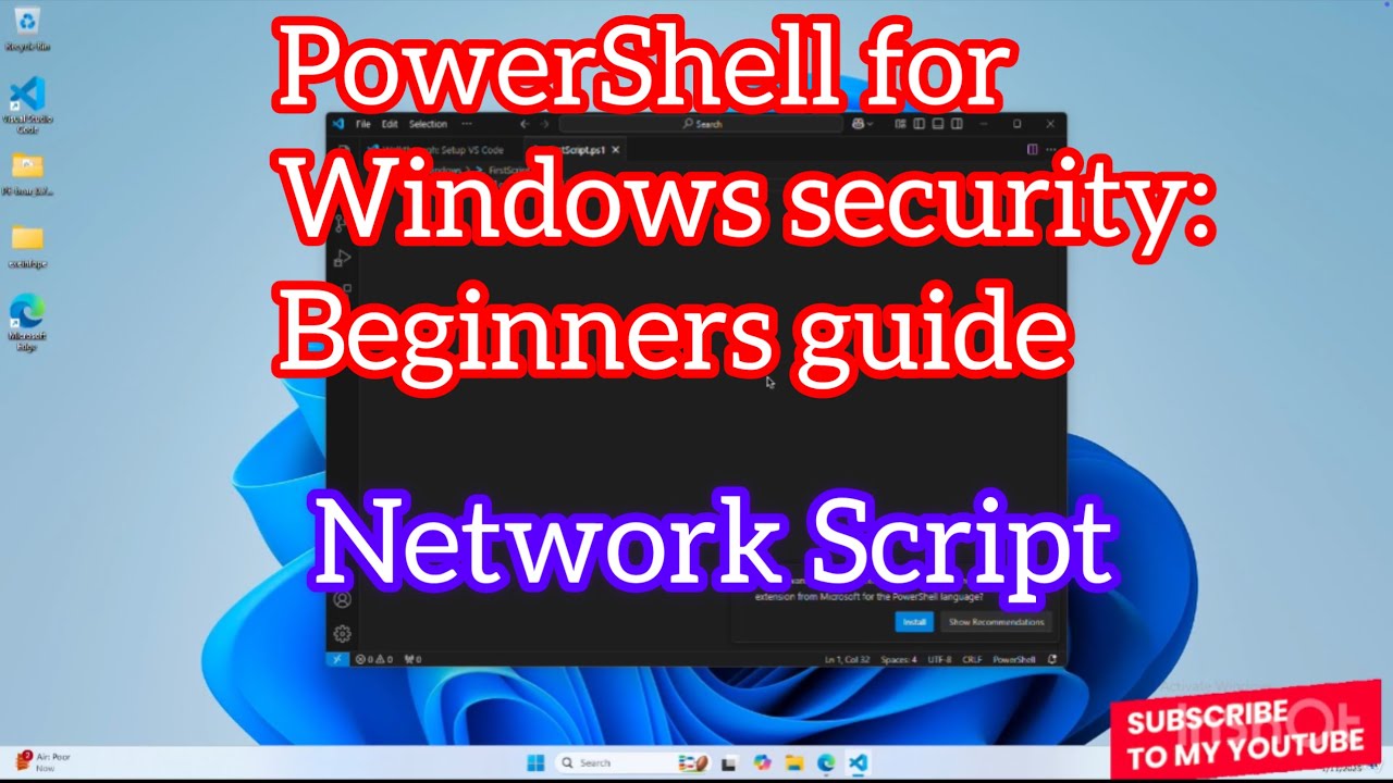 Network script #windowssecurity #powershell