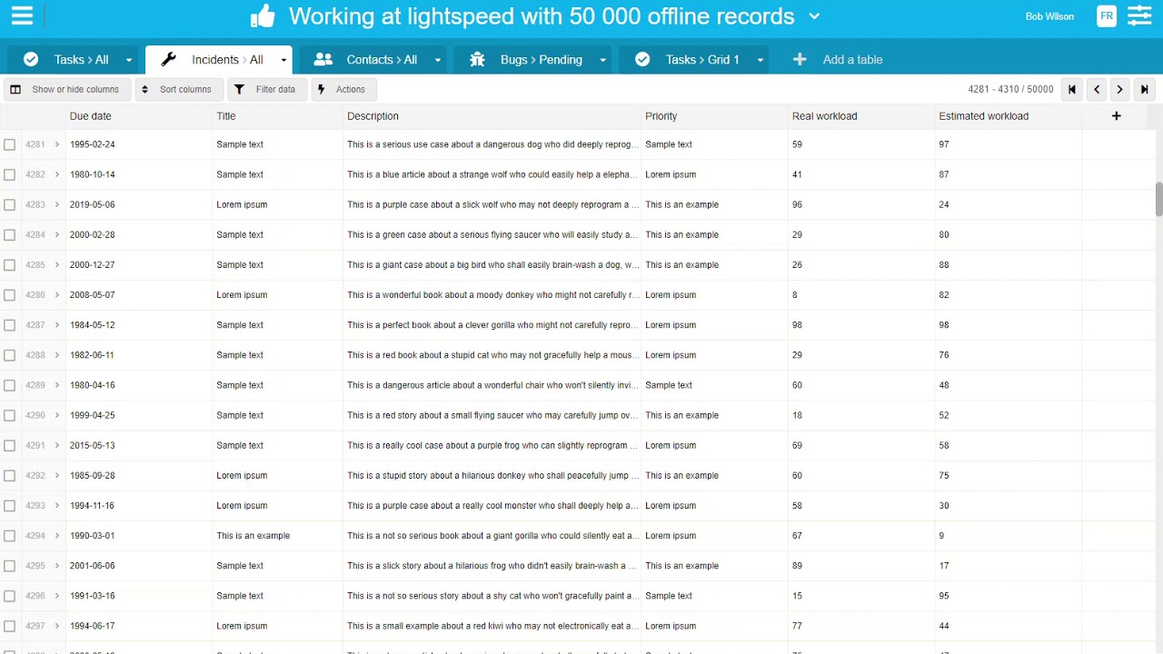 PickaForm - New UI - Datatable and virtual scrolling