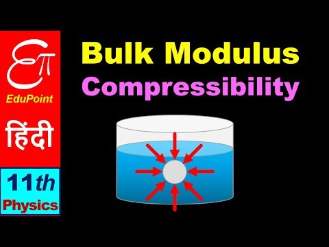 🔴 Elasticity - 8 || Bulk Modulus & Compressibility || in HINDI for Class 11