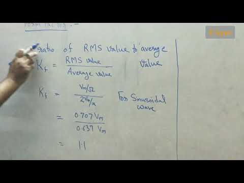 Form factor peak factor : ac circuits
