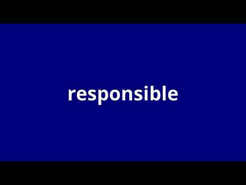 what is the meaning of responsible.