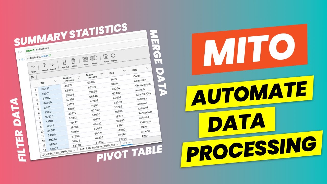 How to automate data processing in Python with Mito