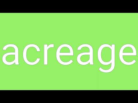 Acreage Definition & Meaning