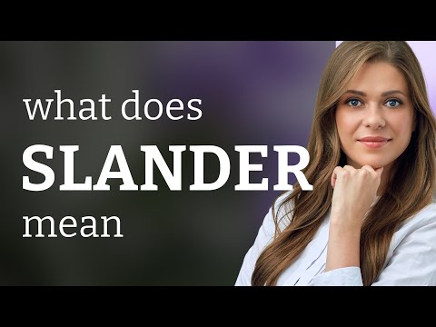 Slander • SLANDER definition