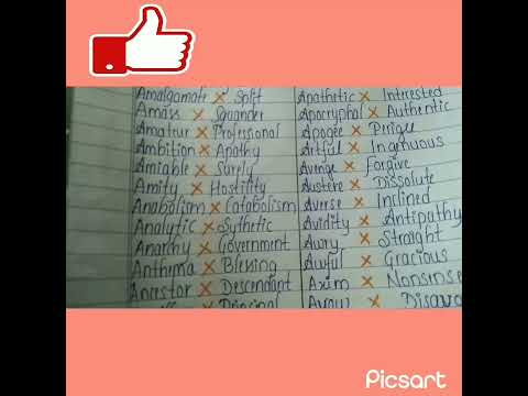 Opposite Words Starting From "A" !! Easy and Unique Words !! Part 2 !!