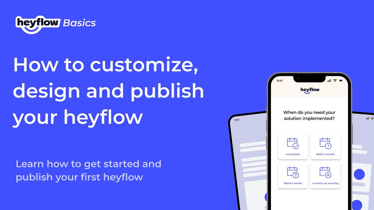 How to Build, Customize, Design & Publish Your Funnel or Form with Heyflow