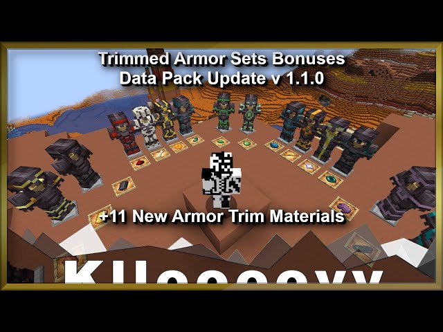 Trimmed Armor Sets Bonuses Updated for 1.20.2 Minecraft Data Pack