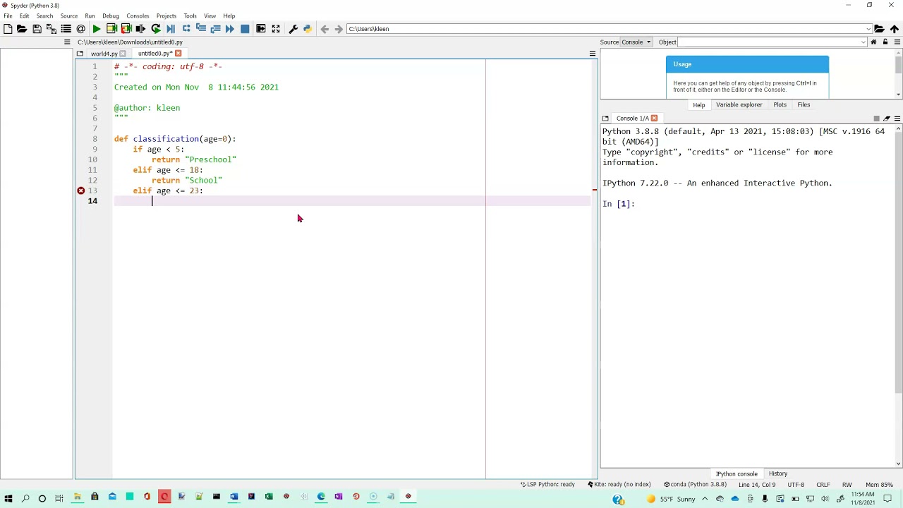 Python practice test #2, problem #1