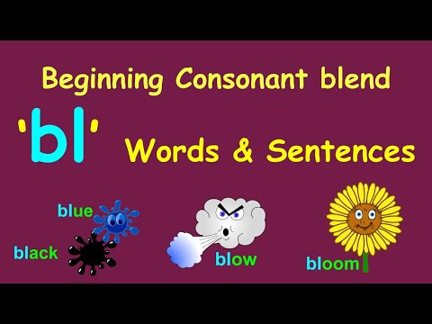 bl words | bl sound | Phonics blends | Beginning Consonant blends | How to read blends?
