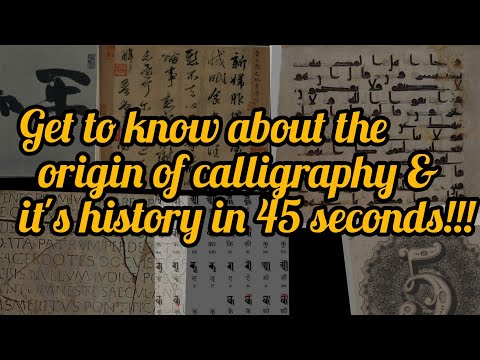 Origin of calligraphy & it's history in 45 seconds | #YouTube short | blendartstudio |