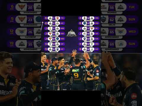 Gujarat Titans Schedule for IPL 2025 #gt #shubmangill #gtschedule #ipl #ipl2025