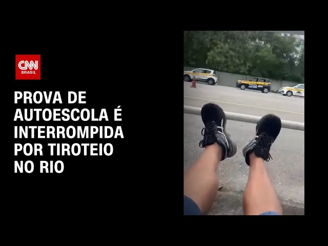 Vídeo: Prova de autoescola é interrompida por tiroteio no Rio | CNN Brasil