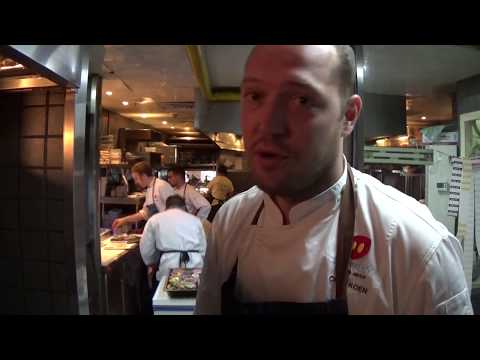Head Chef Koen Vessies prepares a signature dish