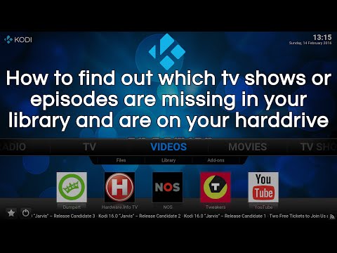 Find out which tvshows or episodes our missing in your Kodi library and why