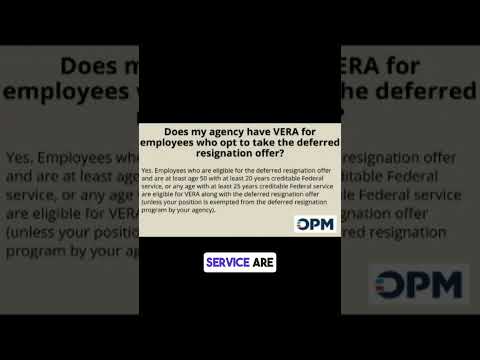 Is OPM's Deferred Resignation a VERA?