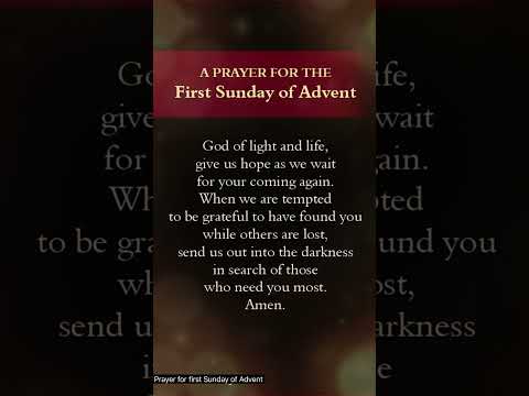 A Prayer for the First Sunday of Advent