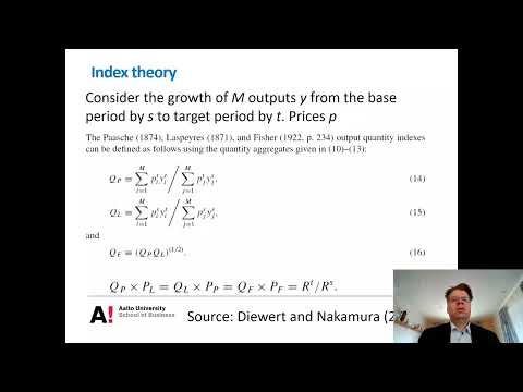 Productivity and Efficiency Analysis Lesson 7A: Growth Accounting and Index Theory
