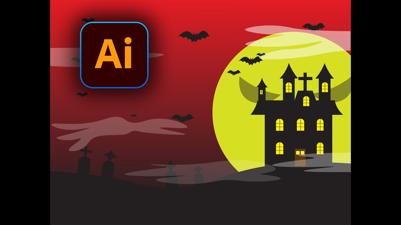 Adobe Illustrator Tutorial - The Vampire House