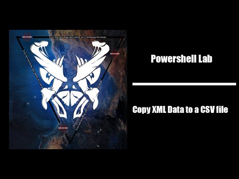 Copy XML Data to a CSV file