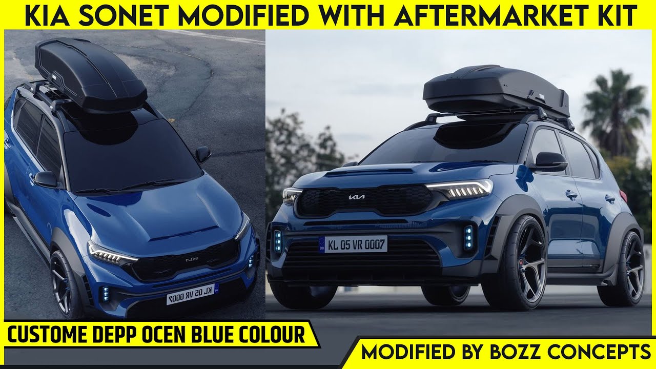 Kia Sonet Modified With Aftermarket Kit By Bozz Concepts | Sonet Modified With Custom Body-Kit