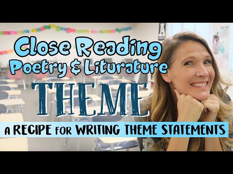 Theme Recipe for Teaching Theme Statements