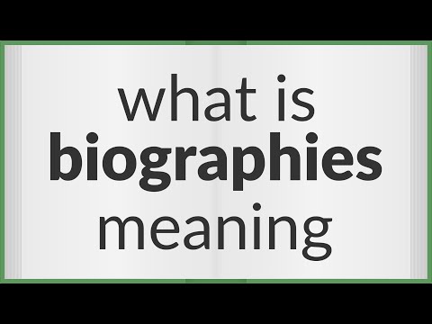 Biographies | meaning of Biographies