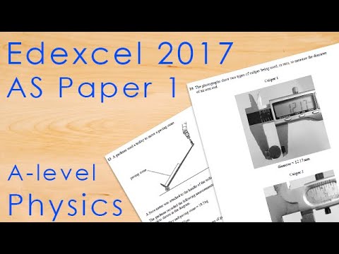 Edexcel 2017 AS Paper 1 - A-level Physics Past Paper