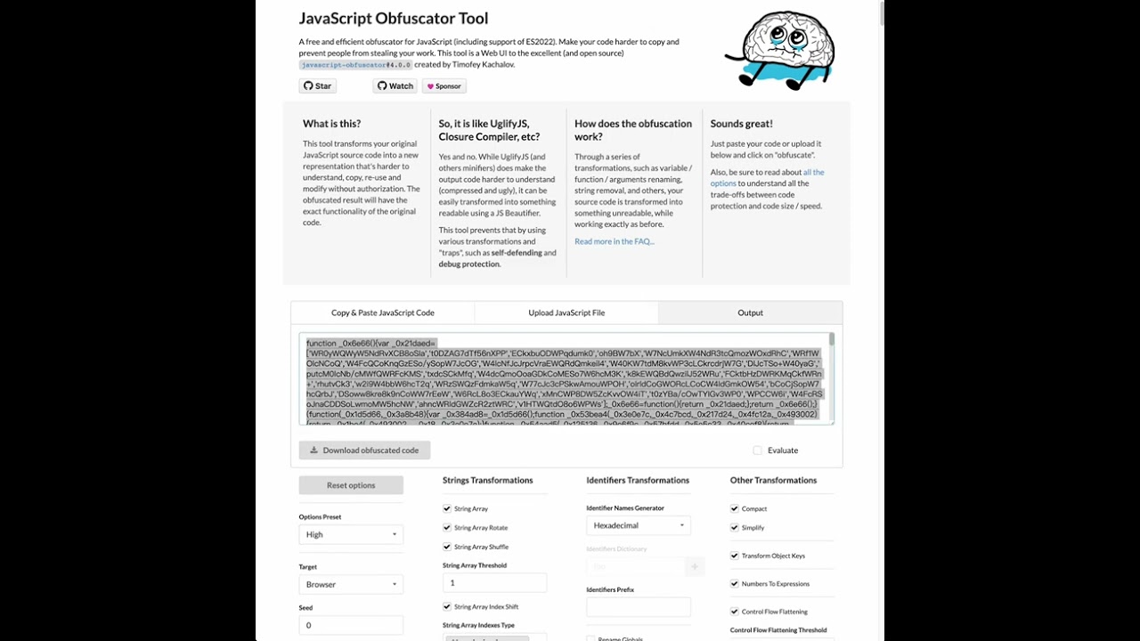 JavaScript Deobfuscator 2023