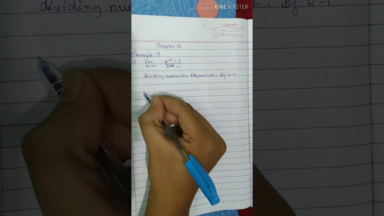 Class 11 Chapter 13 Example 3(i) Explained