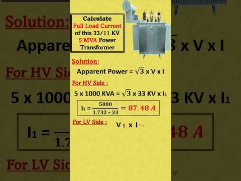 5 MVA Transformer Full Load Current | 5 MVA Transformer Load Capacity | 5000 KVA Transformer |